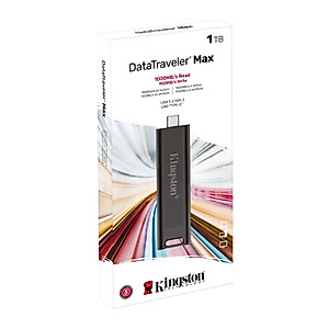 Kingston 1TB DataTraveler Max USB 3.2 Gen 2 Type-C Flash Drive (2-Pack) Bundle with Fuse USB-C OTG Cable (3 Items)