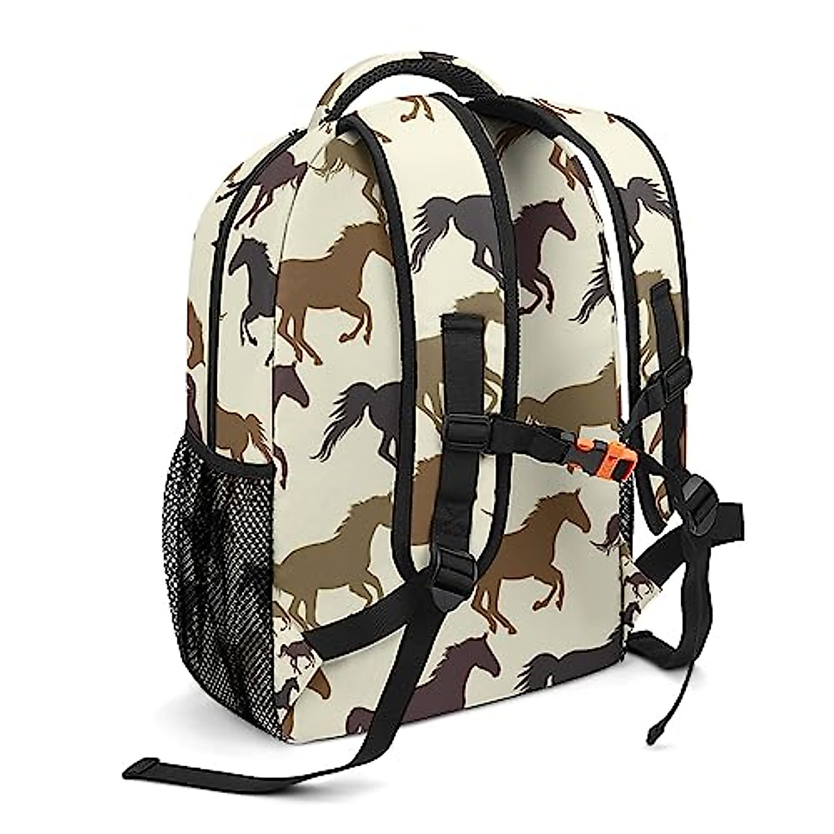 XIUCOO Animal Running Horse Backpack Personalized Name Waterproof Travel Bag for Boys Girls Gift