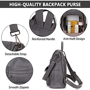 Backpack Purse for Women,Fashion Anti-Theft PU Leather Travel Shoulder Bag for Ladies Large Satchel VONXURY