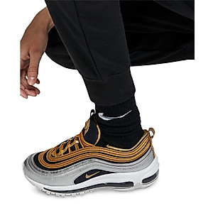 Nike Women's NSW Regular Pant Varsity, Black/Black/White, Large