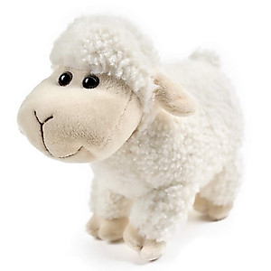 FRANKIEZHOU Sheep Stuffed Animal Lamb Plush Decorations 3Pcs (Sitting, Standing, Kneeling) White Sheep Toys Gift for Kids Little Girl/Boy
