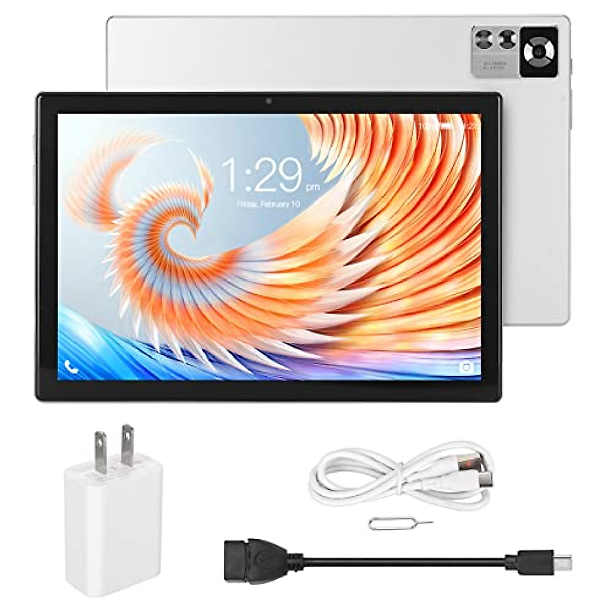 10.1 Inch Tablet, 100‑240V 7000mAh Tablet PC 5GWIFI 8GB RAM 256GB ROM for School Office (US Plug)