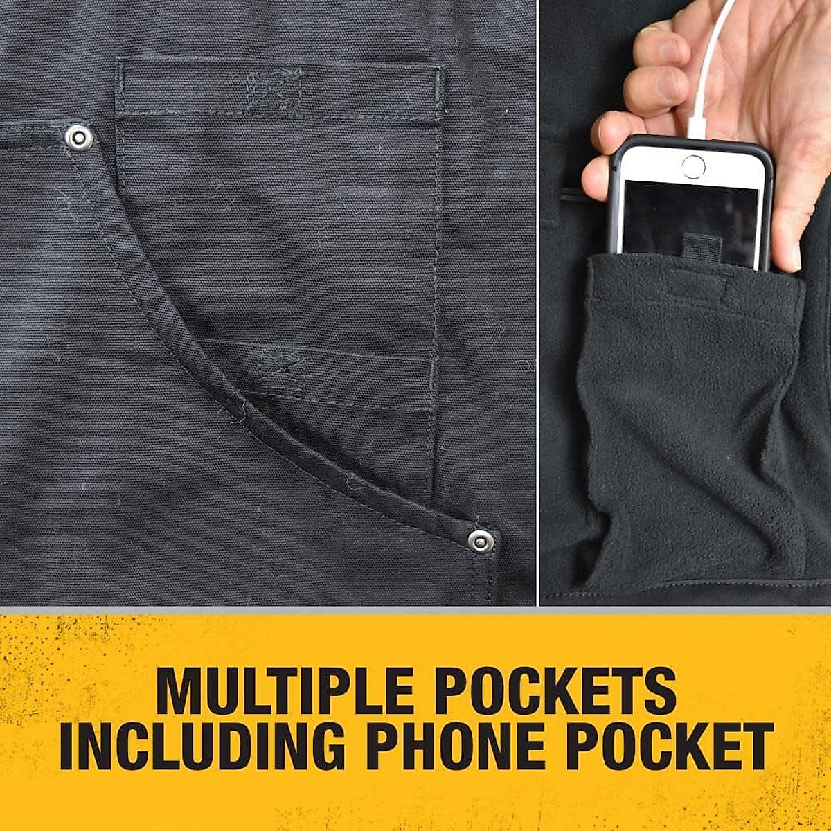 DEWALT Unisex Adult With 2.0ah Battery and Charger DEWALT Heated Heavy Duty Work Coat, Black, 2X US