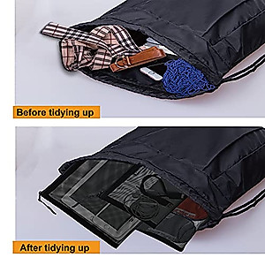 SUPACOOL Lightweight Casual Laptop Backpack with USB Charging Port and Set of 8 Black Travel Mesh Organizer Bags