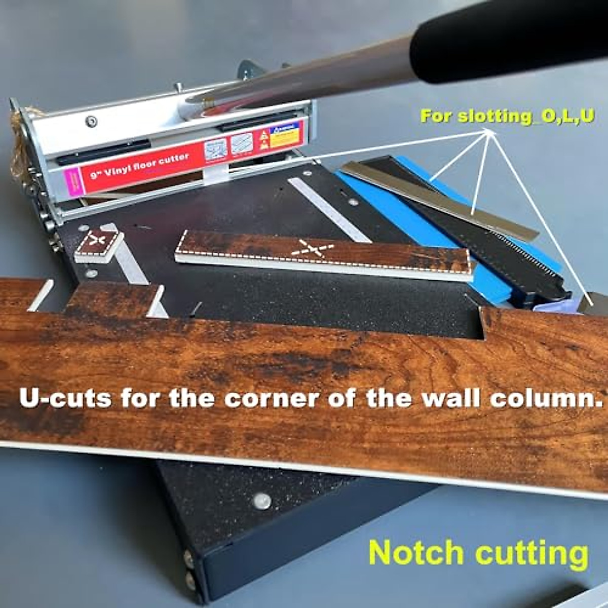 MantisTol LVP-230 8.9" (227mm) Vinyl Plank Cutter with 10 inch Contour Gauge and 3 pcs slotting blades. Best Buy !