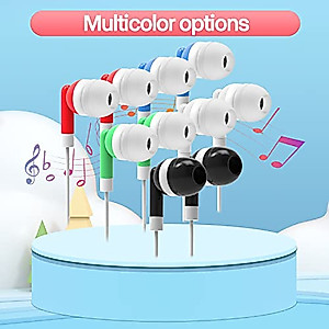 Hongzan 100 Pack Classroom Earbuds Headphones Bulk for School Kids Children, Wholesale Durable Earphones Class Set for Students (100 Mixed)