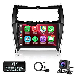 Android Car Stereo for Toyota Camry 2012 2013 2014 with Apple Carplay, Rimoody 10.1 Inch Touch Screen Car Radio with GPS Navigation Bluetooth FM HiFi WiFi Android Auto + AHD Backup Camera