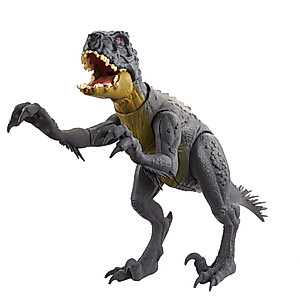 Mattel Jurassic World Toys Slash ‘N Battle Scorpios Rex Action & Sound Dinosaur Figure Camp Cretaceous with Movable Joints, Slashing & Tail Whip Motions & Roar Sound, Kids Gift Ages 4 Years & Up