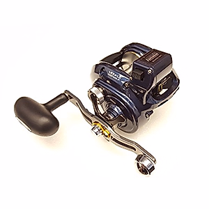 Daiwa Lexa-LC 5.5:1 Line Counter Right Hand Baitcast Fishing Reel w/ Power Handle - LEXA-LC400PWR-P