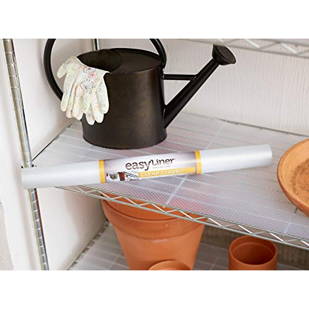 Duck Brand Clear Classic Easy Liner Shelf Liner, Non-Adhesive, Clear, 24 Inches x 10 Feet