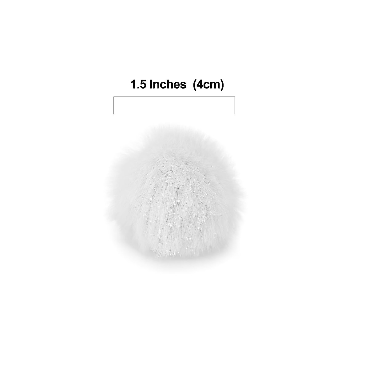 MIUPOO Craft Pom Pom Balls,Black Poms Costume Accessory, Pom pom Balls for Arts and DIY Creative Crafts Decorations,White,1.5 Inches,20 Pieces.