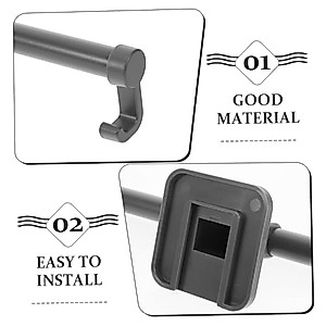 Retractable Towel Rack Cupboard Door Bar Towel Holder for Bathroom Bath Towel Holder Towel Shelf Towel Hanger for Bathroom Towel Rack with Hook Towel Bar Towel Holders Grey Plastic Veemoon