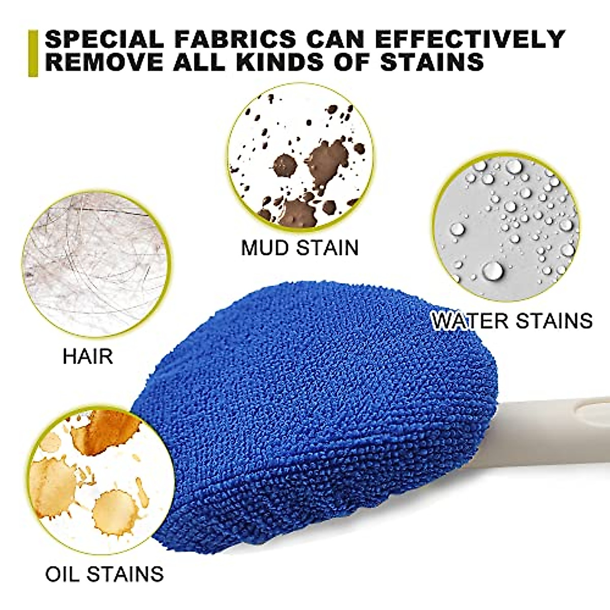 BOUTICOL Car Windshield Cleaning Tool Bonnets 20 Pack Car Care Microfiber Cloths for Windshield Cleaner Tool, Windshield Cleaner Wand Replaceable Glass Cleaning Bonnets, Fit 5” Plate