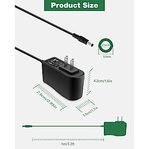 9V AC DC Adapter Charger for DYMO LabelManager 160 LM-160 LM-500TS 100 150 210D 220P 350 LM210D LM-200 LM-150 Rhino 6000 5200 4200 1738976 Handheld Label Maker Printer, JOVNO 9V 1.6A Power Supply