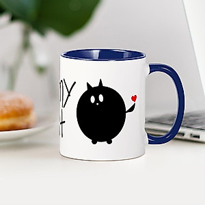 CafePress I Love My Fat Cat Mug Ceramic Coffee Mug, Tea Cup 11 oz