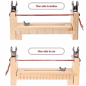 YAMSLAM Wooden Jig Bracelet Maker Adjustable Bracelet Maker with 2 Clips Wood Bracelet Jig with 1 Roll 77 YD Braided Rope U Shape Clear Scale Bracelet Jig Kit for Bracelets Necklaces Car Hangings