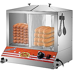 Hot Dog Steamer - 36L Top Load Electric Bun Warmer Cooker