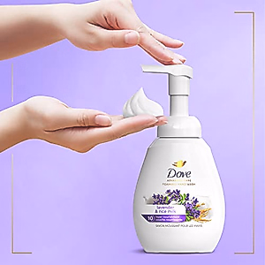 Dove Foaming Hand Wash Lavender & Rice Milk Pack of 4 Protects Skin from Dryness, More Moisturizers than the Leading Ordinary Hand Soap, 10.1 oz