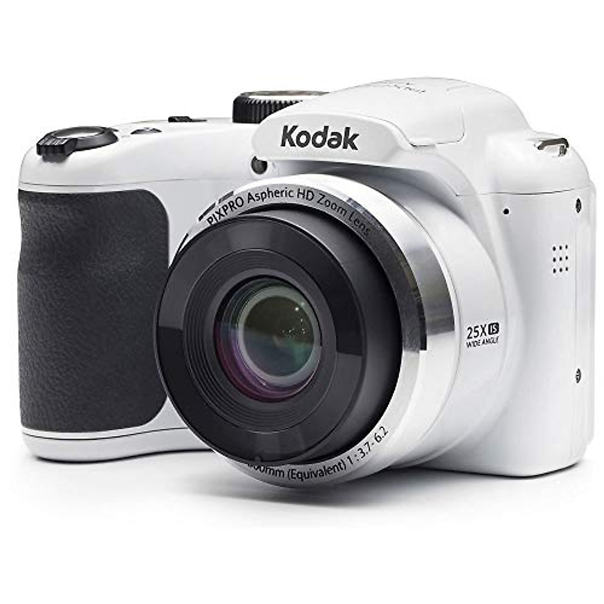 KODAK PIXPRO AZ252 Astro Zoom Digital Camera (White) Bundle with 32GB Card, Case, Accessory kit, and Rechargeable Batteries