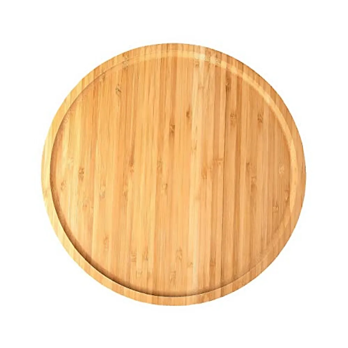 Plutreas Bamboo Lazy Susan Turntable for Cabinet or Table (14 in)