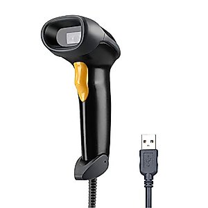 Eyoyo Handheld USB 2D Barcode Scanner, Wired Automatic QR Code Scanner PDF417 Data Matrix Bar Code Reader with Long USB Cable for Mobile Payment, Convenience Store, Supermarket, Warehouse