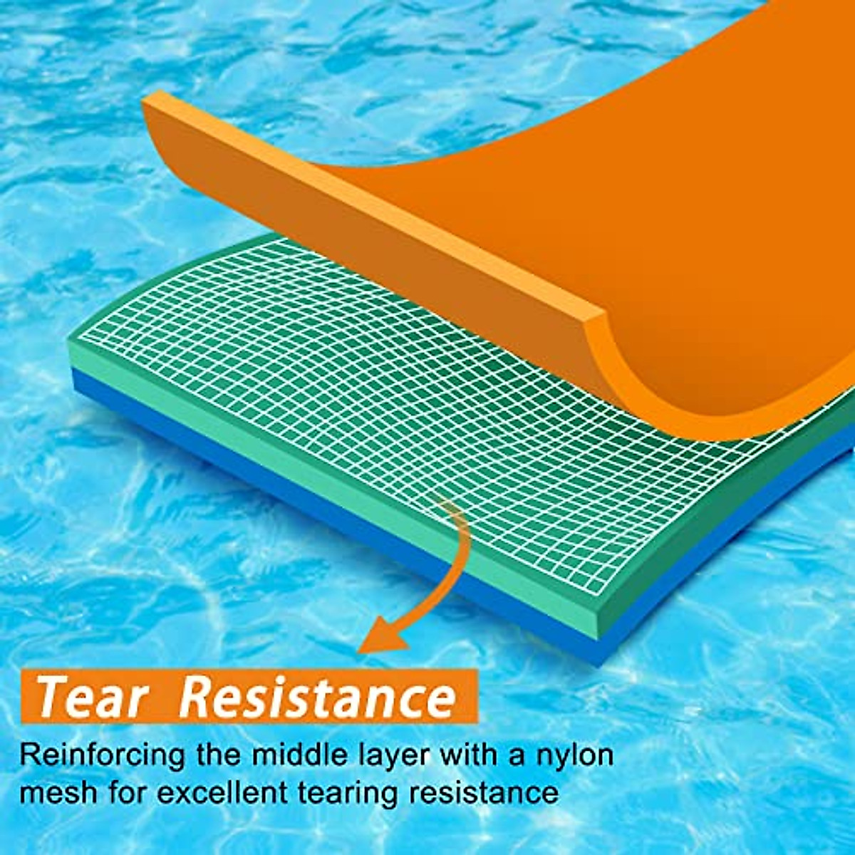 Floating Mat - Floating Mat for Lake - Water Mat - Lily Pad Floating Mat for Lake - Floating Water Mat, XPE Floating Island for Kids (7' x 3' x 1.3")