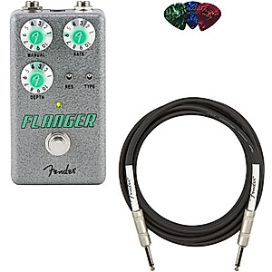Fender Hammertone Flanger Bundle with Instrument Cable and Picks