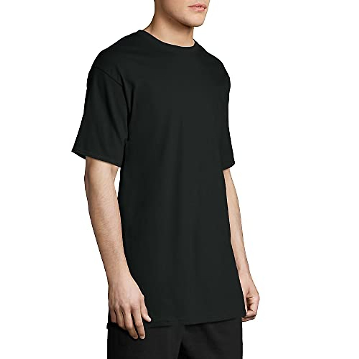Hanes Size Men's Beefy Short Sleeve Tee Value Pack (2-Pack), Black, X-Large/Tall