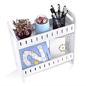 2 Tier Bathroom Organizer Countertop, White Corner Skincare Storage Shelf Cosmetic Organizer Holder, Counter Vanity Tray for Kitchen