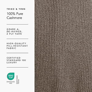 Fishers Finery Women's 100% Cashmere Ribbed Knit Scarf | Gift Box (Cream)