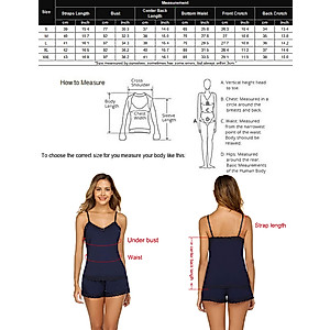 Avidlove Womens Cami Pajama Set Shorts Sexy Sleeveless Cotton Sleepwear Cute Nightwear Pjs