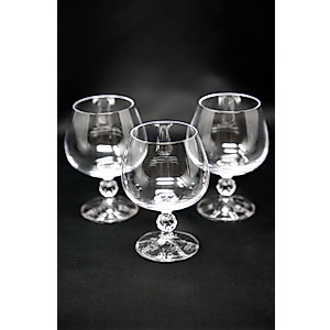 Cognac Brandy Snifter set of 6, Crystal Glass, 8oz250ml Bohemia Czech Glass Tumbler, Whiskey Glass Bohemia Czech, Crystal Gift, Clear