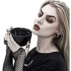 Rogue + Wolf Midnight Coffee Large Witch Mug in Gift Box Halloween Decor Spooky Gifts Ghost Fall Mugs for Men Women Goth Acotar Witchy Novelty Porcelain Tea Cup Gothic Witchcraft - 17.6oz 500ml