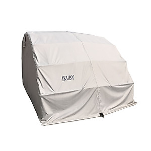 Ikuby SUV Carport, Super Sturdy Heavy Duty Portable Lockable Carport: All Weatherproof Anti UV Waterproof Retractable Car Shed - Steel Frame Auto Shelter for Maximum Durability – Full Protection