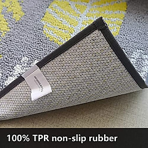 morgantag Indoor Door Mats for Home Entrance,Kitchen Rug Mat Set 2 Pieces17.5 x 27.5/17.5 x 47.5 Non-Slip Absorbent Entrance Rug for Stairs, Entryway, Hallway,Dining Room, Machine Washable Gold