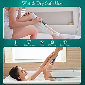 Women's Bikini Trimmer, Senignol 2 in 1 Pubic Hair Trimmer for Women Electric Razors for Women, IPX7 Waterproof Women's Body Trimmer, Valentines Day Gifts