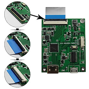 VSDISPLAY 8.8" 8.8 Inch 1920X480 LCD Screen HSD088IPW1-A00 with HD-MI to Mipi LCD Controller Board VS-HSD088