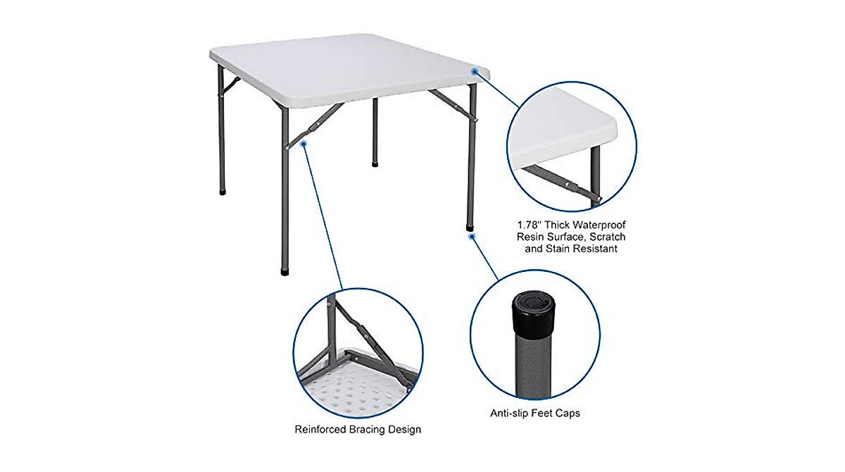 ZenStyle 3ft Folding Table - Perfect for Indoor & Outdoor Use