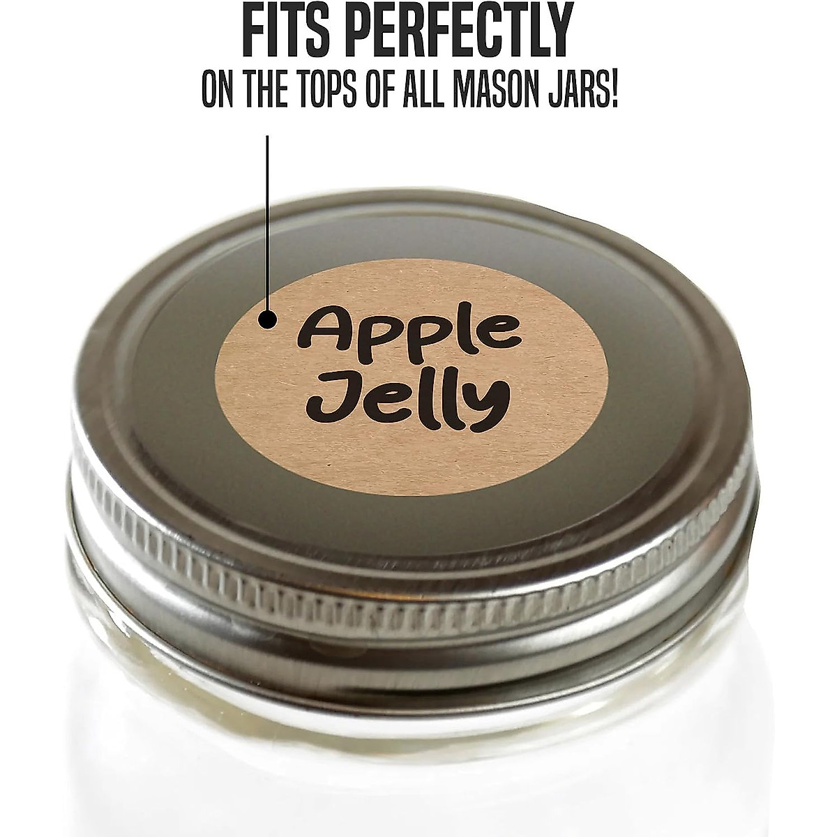 MESS Dissolvable Canning Labels for Jars – 200 Kraft Dissolvable Mason Jar Labels - Dissolvable Food Labels for Containers - Jam Homemade Canning Jar Labels Stickers - Removable Mason Jar Labels 1.5"
