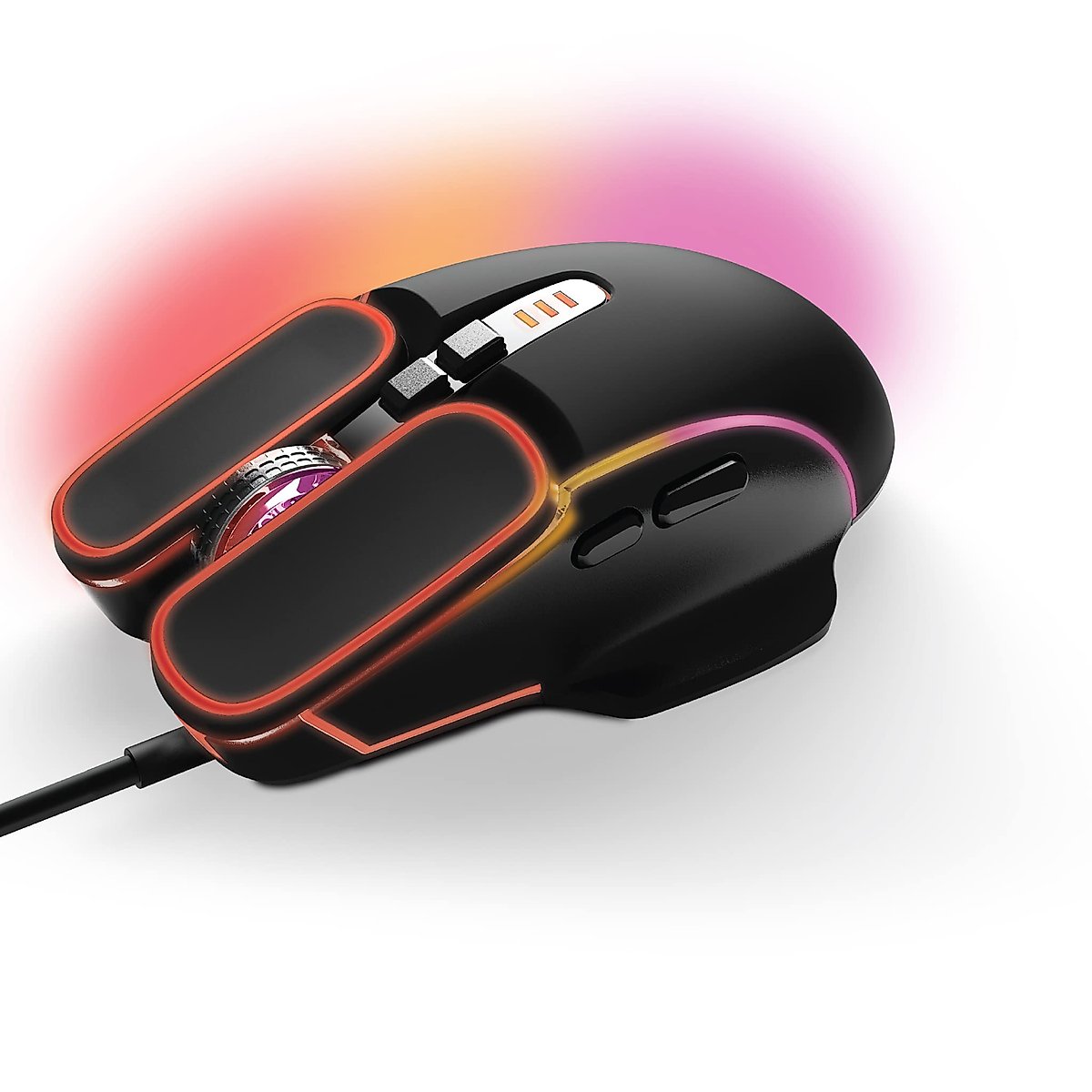Game Punk RGB Pro Gaming Mouse with LED Lights | Computer Mouse Wired w/ 7 Buttons | Universal Wired Mouse, 3600 DPI, Side Buttons for Video Games, Game Consoles | PC Gamer Mouse for PS5, XBOX, Laptop