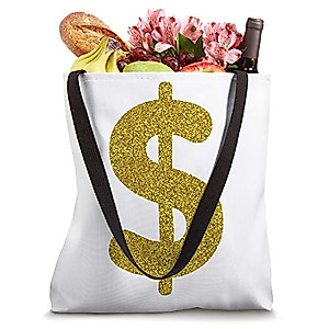 USD Dollar Money, Golden Wealth Cash Currency retro symbol Tote Bag