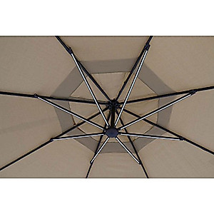 Garden Winds Replacement Canopy Top Cover for Hampton Bay LED Offset Solar Umbrella - WILL FIT MODEL YJAF-052 ONLY - WILL NOT FIT ANY OTHER MODEL