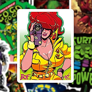 50Pcs Teenage Cartoon Turtle Anime Ninja Stickers for Water Bottles, Kids Teens Girls Adults Gifts,Vinyl Waterproof Stickers for Laptop,Phone,Notebook,Skateboard Decal Sticker Pegatinas Juguete