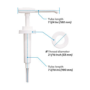 Atrevo Pump for HERSHEY'S Chocolate Syrup Gallon. Pump Dispenser High Viscosity Pourer Sturdy. For Chocolate Syrups, Condiments, and Hot Sauce. Fits Most Half Gallon Bottles (53 mm). Individually Pack