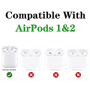 Hyltlin Case for AirPods 1&2, Soft Silicone 3D Cool Fashionable Suitcase Design Shockproof AirPods Charging Case with Metal Keychain for Men Women Kids Teens Boys Girls (Black,1&2)