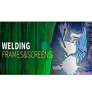 VIZ-PRO Green Vinyl Welding Curtain/Welding Screen, 6' x 6'