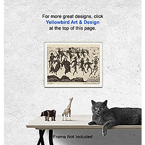 Witches Decor - Pagan Decor - Wiccan Coven - Wicca Decor - Paganism Witchcraft Supplies - Gothic Wall Art Home Decor - Goth Gifts - Creepy Scary Black Magic - Gothic Living Room Decorations - Unframed