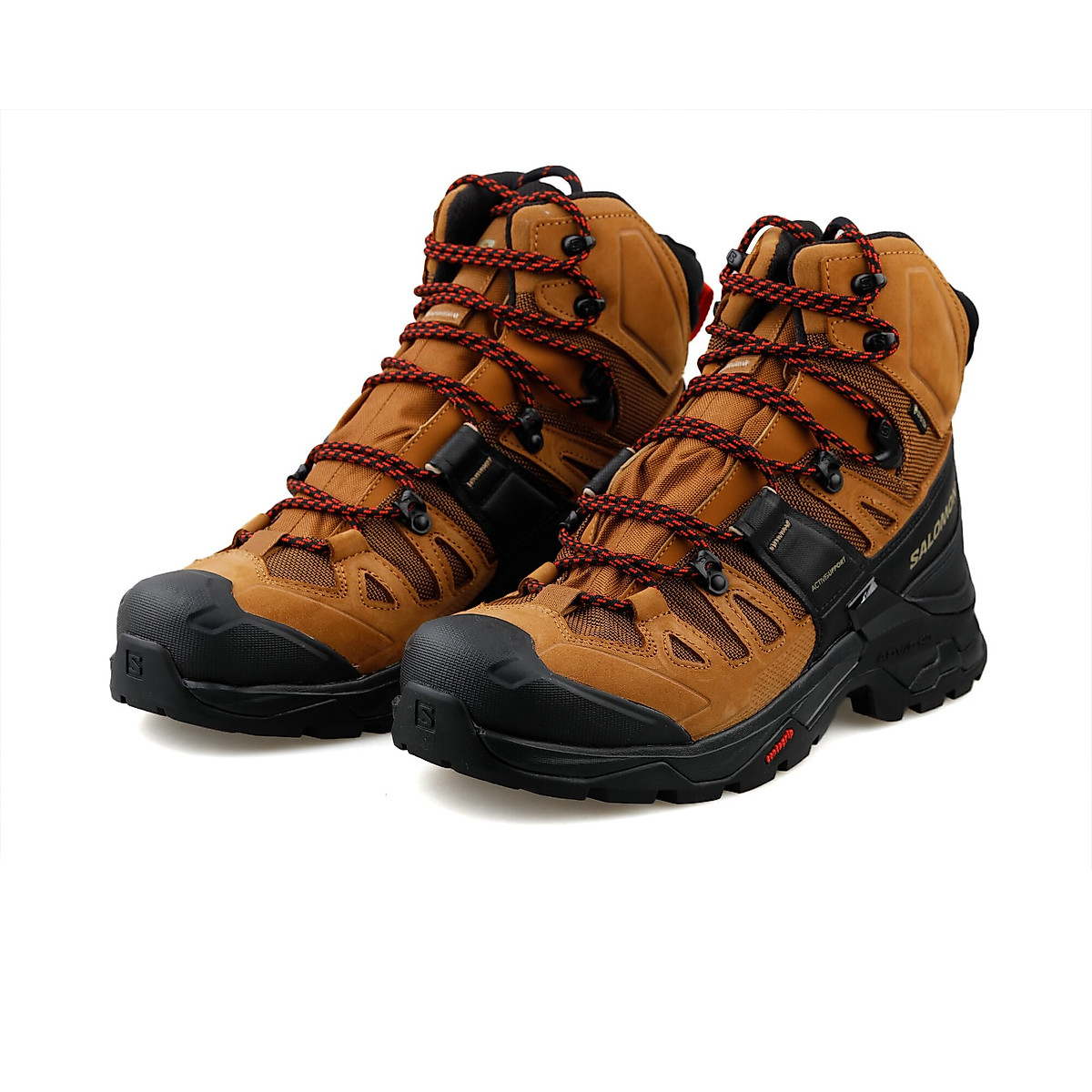 Salomon Quest 4 GTX Hiking Boots Mens Sz 10 Rubber/Black/Fiery Red