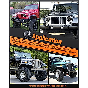 UNI-SHINE 7 inch LED Headlight Round DOT Approved 7’’ led headlight High Low Beam H6024 led headlight Compatible with Jeep Wrangler TJ JK CJ Compatible with Chevy Compatible with Miata Plug and Play