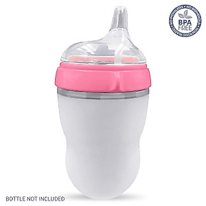 Sippy Cup Soft Spout Transitional Nipple Kit for Comotomo Baby Bottles, 5 oz and 8 oz
